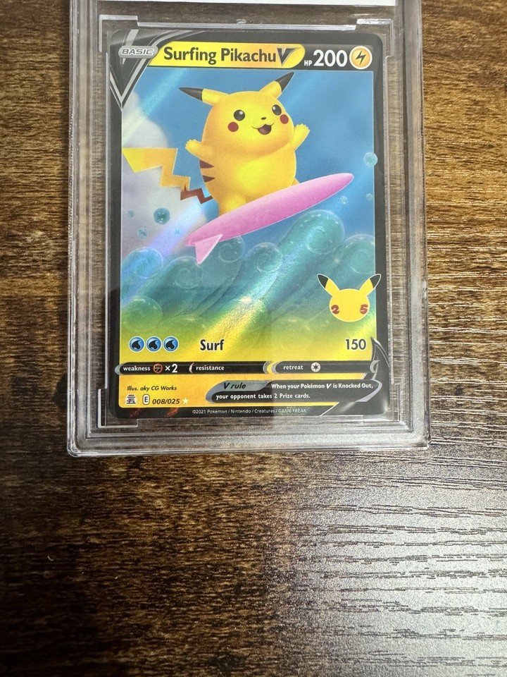 Pikachu SURFING POKEMON BCCG 10 CARD CELEBRATIONS Surf SP 2021 Pokémon ...