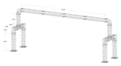 11.5 ft. High x 26.2 ft. Wide Arch Truss Aluminum 12"x12" Trussing | eBay