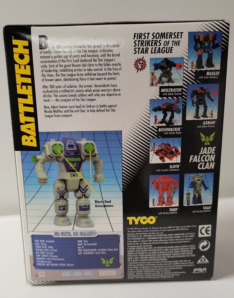 BattleTech TYCO HUNCHBACK WITH PYTOR NEW COLORS rare sealed | eBay