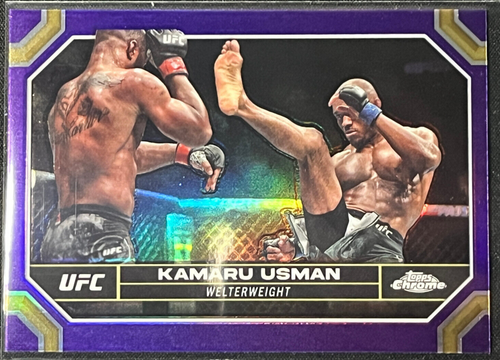 Kamaru Usman #108 2024 Topps Chrome UFC purple Refractor | eBay