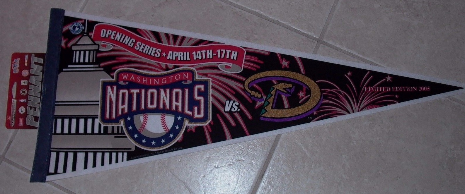Washington Nationals April 14th -17th 2005 Opening Series Pennant New ...