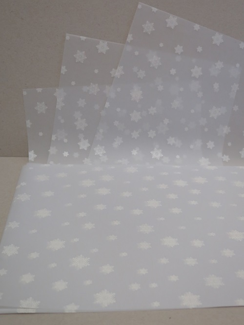 10 x A4 100gsm Printed Translucent Vellum Paper - White Snowflakes ...