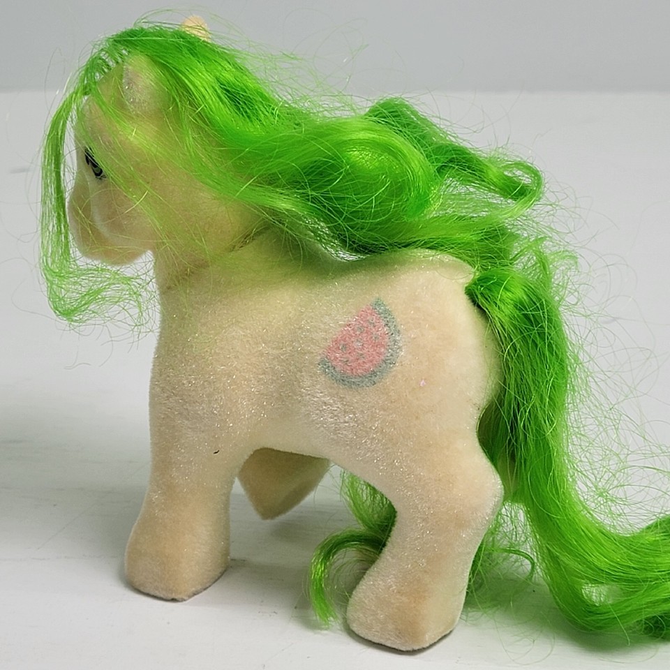 🦄 Vintage My Little Pony G1 So Soft Scrumptious 1980s Fuzzy Watermelon ...