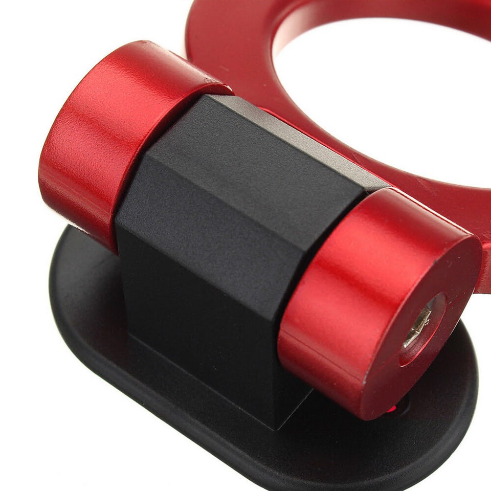 1x Universal Red Car Ring Track Racing Style Tow Hook Look Decoration ...