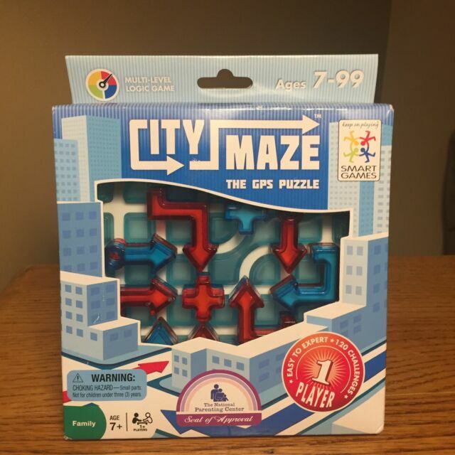 Smart Games City Maze The GPS Puzzle Multi-level IQ Logic Game EZ ...