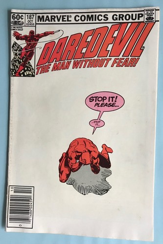 DAREDEVIL #187 Newsstand Marvel Comics, KEY BOOK Frank Miller Black ...