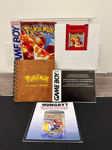 Pokemon Red Version Game Boy NICE! Color Complete Original Box Manual ...