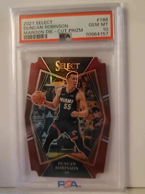 Robinson Maroon 2021 Select Duncan Die Cut Prizm #188 PSA 10 num | eBay