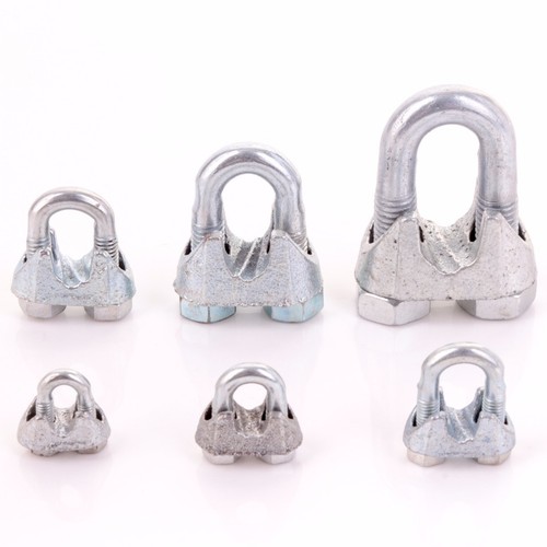 SMALL - LARGE METAL ROPE CLAMPS 3/5/6/8/10/12mm Wire/Cord/Cable U Bolt ...