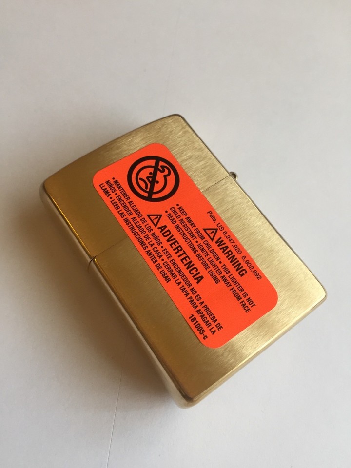 Masonic Zippo Lighter brushed BRASS Free Masons Master gift Gold plated ...