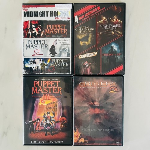 Lot of 8 Horror Movies - DVD -Puppet Master - Critters 2 - Nightmare ...