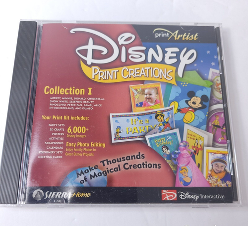 Disney Print Creations Collection 1 PC CD Sierra Mickey Mouse and ...