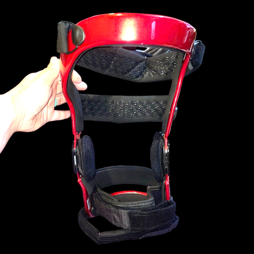Donjoy Defiance ACL OA Left ACL Custom Fit Knee Brace Carbon Fiber Red ...