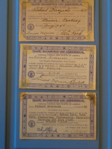 Vintage 1944 & 1947 Boy Scouts of America BSA Merit Badge Certificates ...