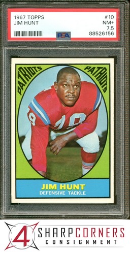 1967 TOPPS #10 JIM HUNT RC PATRIOTS POP 1 PSA 7.5 | eBay
