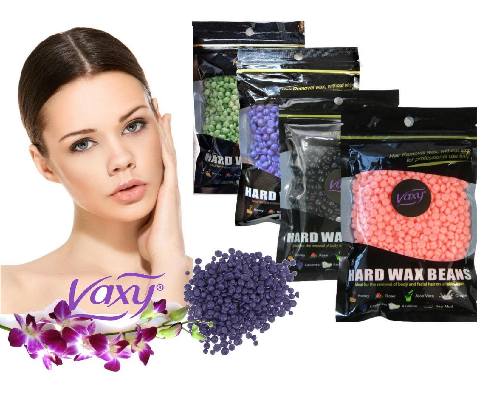 Vaxy NO STRIPS Stripless Film Hard Wax Pellet Beans Brazilian Bikini ...