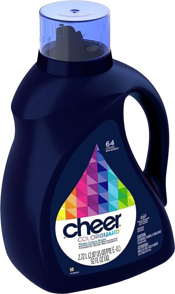 Cheer Liquid Laundry Detergent 64 loads 92 fl oz, HE Compatible | eBay
