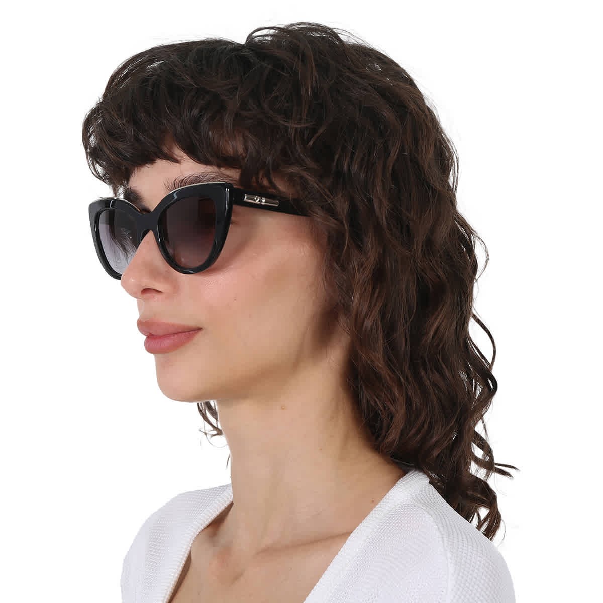 Longchamp Grey Cat Eye Ladies Sunglasses LO686S 001 51 LO686S 001 51