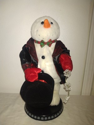 Rare HTF Gemmy Animated Snow Miser Snowman Singing Spinning Snowflake ...
