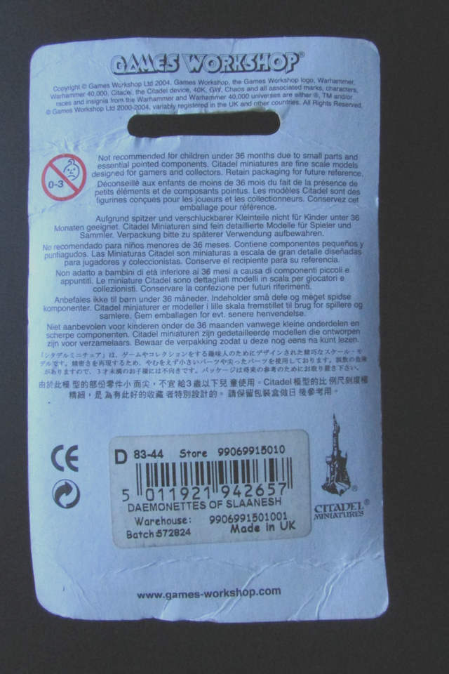 OOP Citadel / Warhammer Metal Realm Of Chaos Daemonettes Of Slaanesh ...