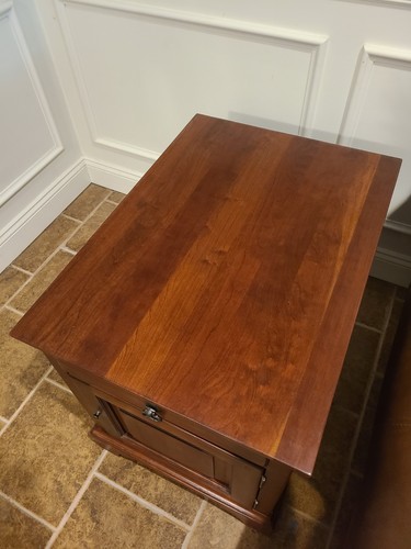 BOB TIMBERLAKE side / end table solid cherry wood with storage ...