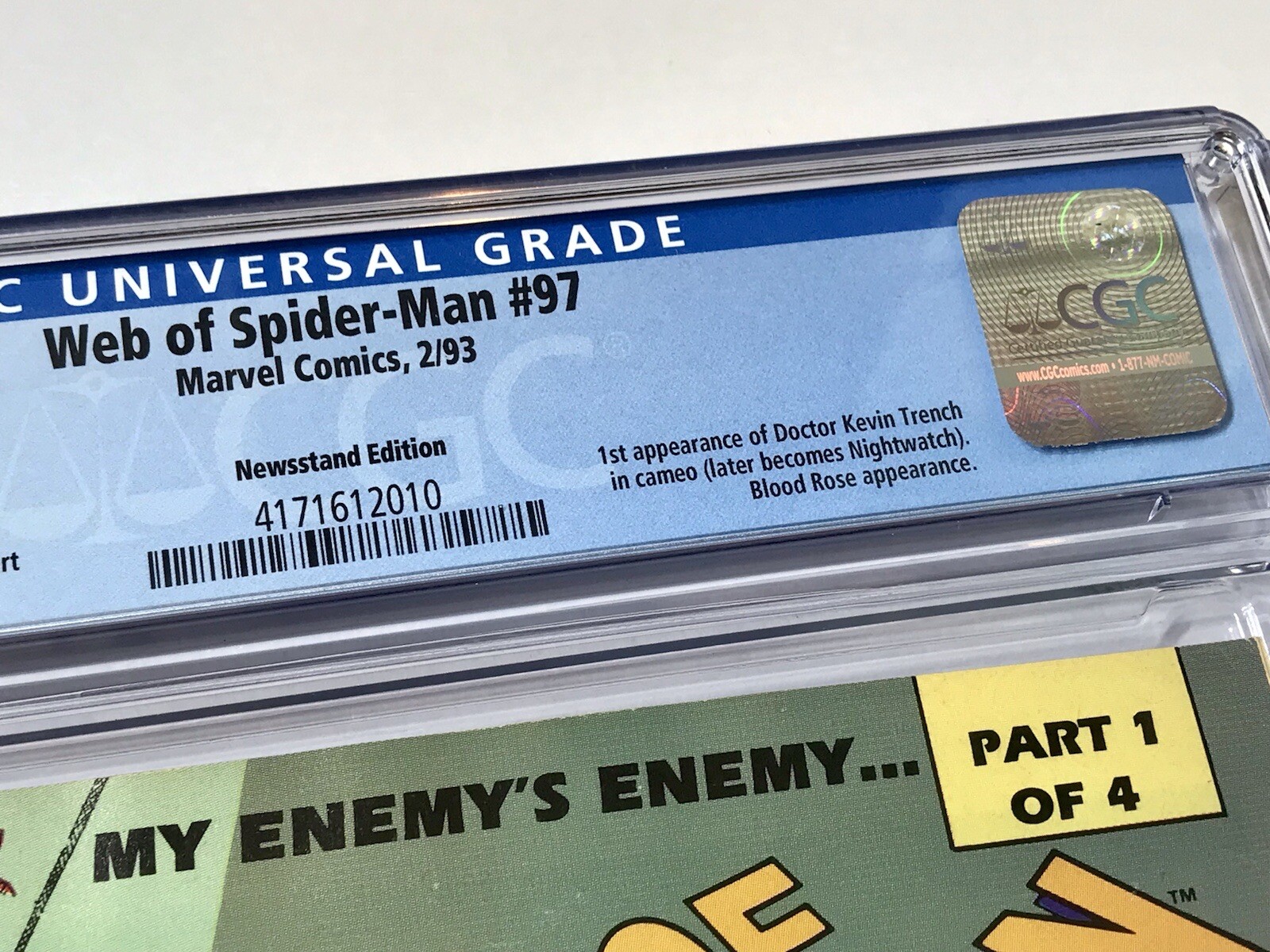 1993 WEB OF SPIDER-MAN #97 1ST KEVIN TRENCH NIGHTWATCH RARE NEWSSTAND ...