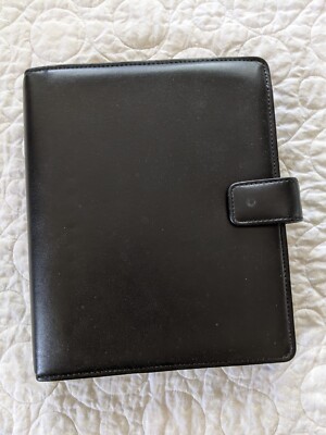 Day Runner Black Planner 3-Ring Organizer Snap Closure Classic Binder ...