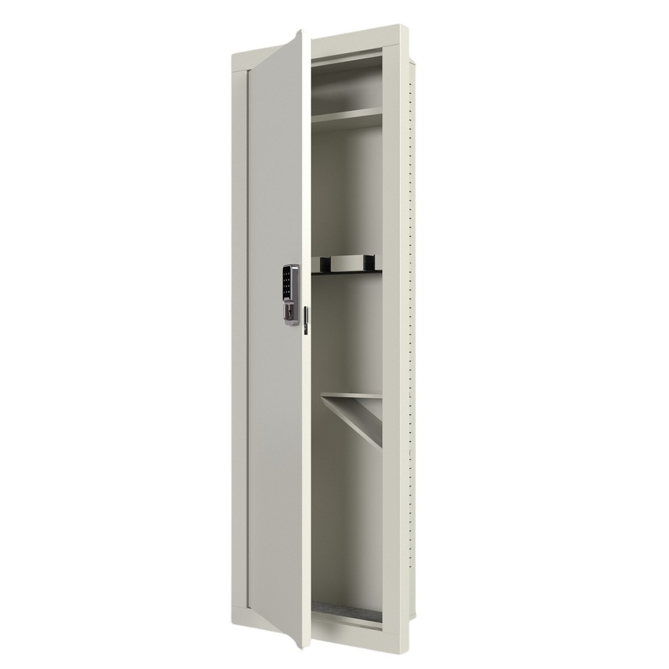 53" Wall Gun Safe Hidden Wall Storage Cabinet Quick Access Rifle Gun ...