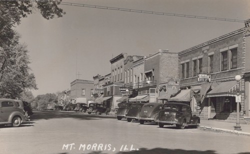 Mount Morris IL Street Scene Classic Cars 1930s - RPPC Photo Postcard | eBay