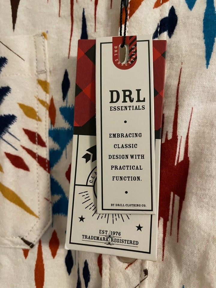 DRL ESSENTIALS, DRILL CLOTHING, MEN'S XL FLANNEL SHIRT, SW WESTERN ...