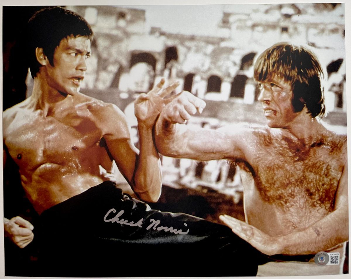 Chuck Norris Signed The Way Of The Dragon 11x14 Photo Autograph Colt ...