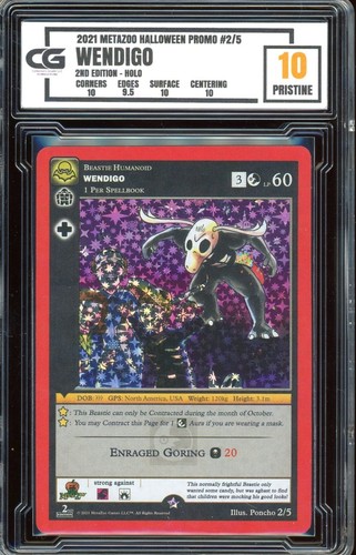 Metazoo Halloween Promo 2nd Ed 2/5 ~ WENDIGO HOLO ~ GRADED CG 10 ...