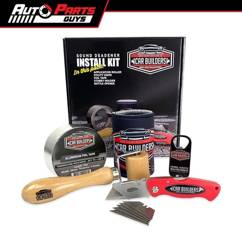Car Builders Sound Deadener Install Kit Silver Tape, Application Roller ...