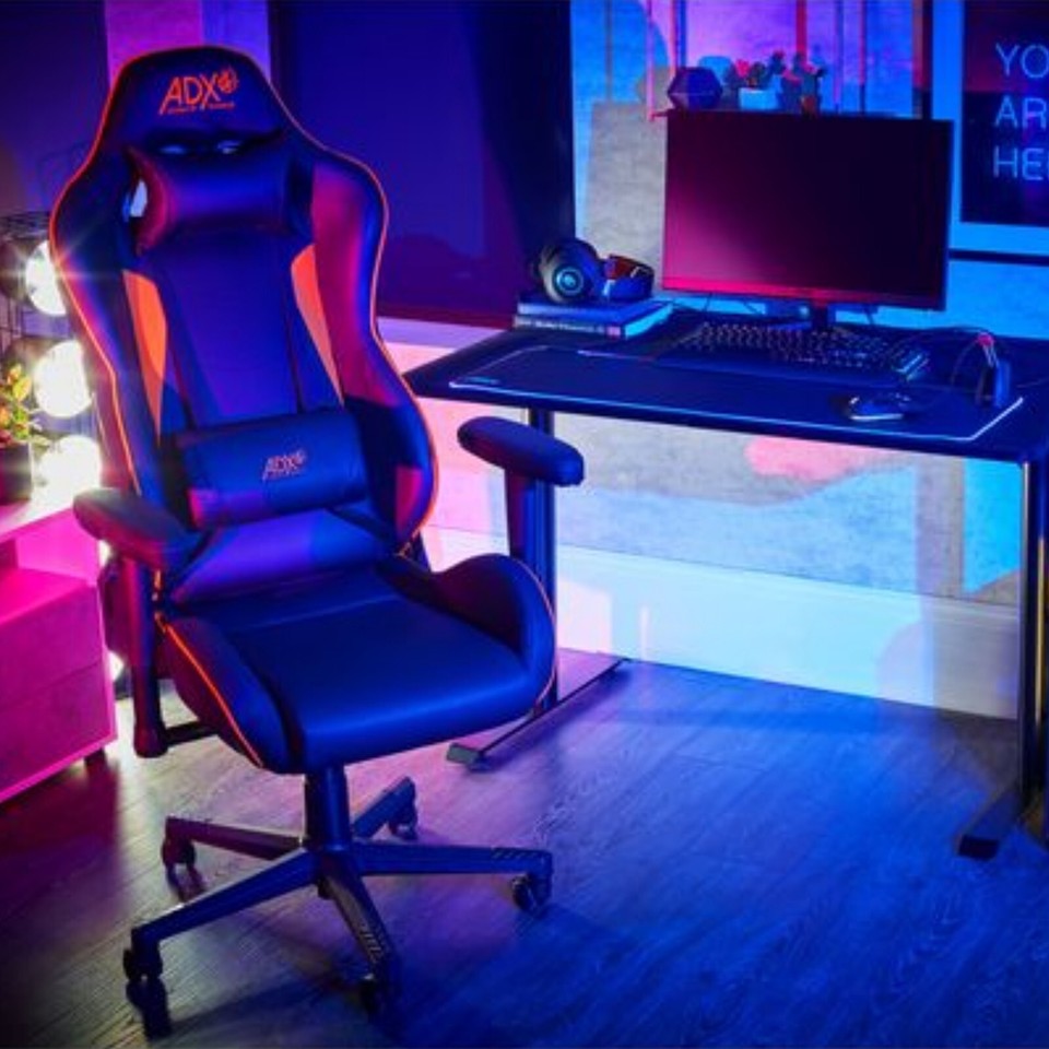 Adx Firebase Race 19 Advanced Gaming Chair Black Orange Adjustable ...