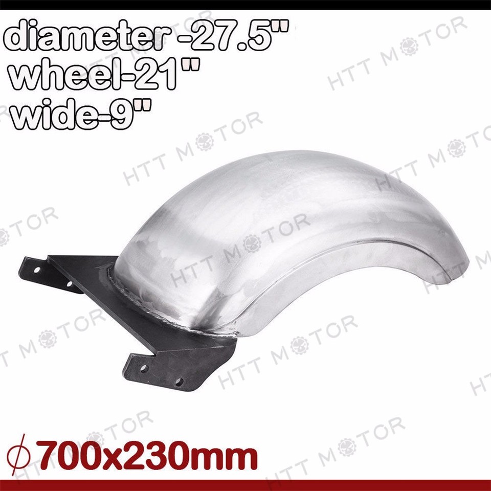 9" REAR CUSTOM FENDER Fit 180-200 WIDE TIRE STRUTLESS For HARLEY ...