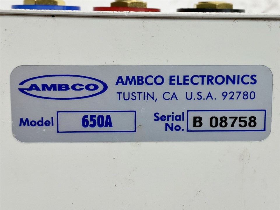 Ambco 650A Audiometer Hearing Testing Test Machine *No Power Supply ...