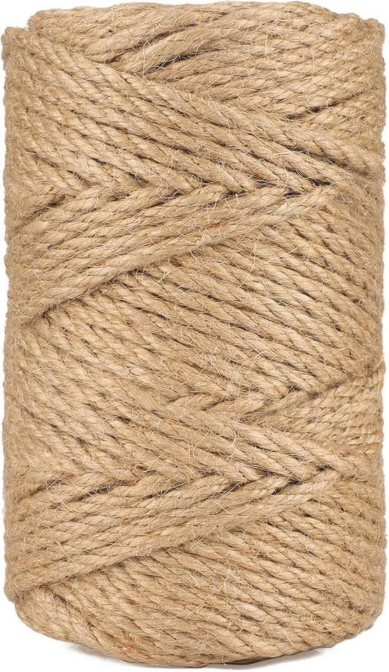 5MM Jute Rope,164Feet Strong and Heavy Duty Jute Twine, Brown ...