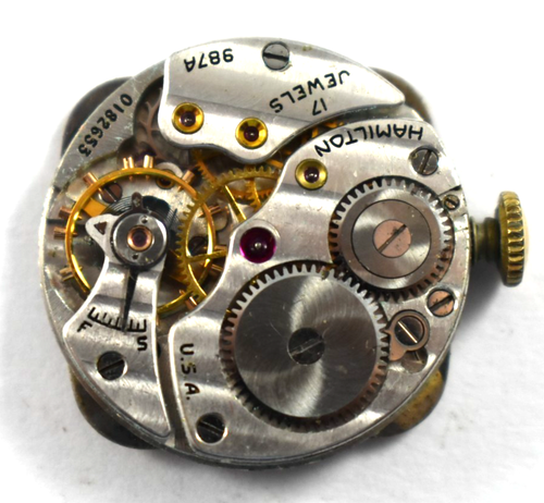 Vintage Hamilton Manual Wind 17J 987A Wrist Watch Movement lot.wd | eBay