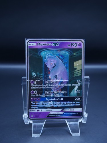 Mewtwo GX Pokemon SHINING LEGENDS Secret Rare 78/73 Card READ ...