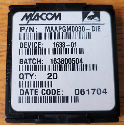 20pcs Macom MAAPGM0030-DIE RF Microwave MMIC GaAs AMPLIFIERs, 4-9 GHz ...