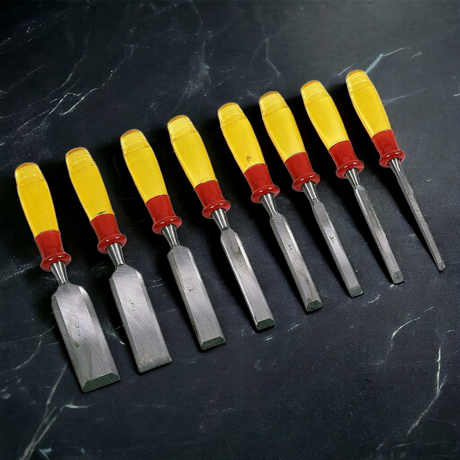 8pc Wood Chisels Set Split Proof Handles Woodworking Carving Tools ...