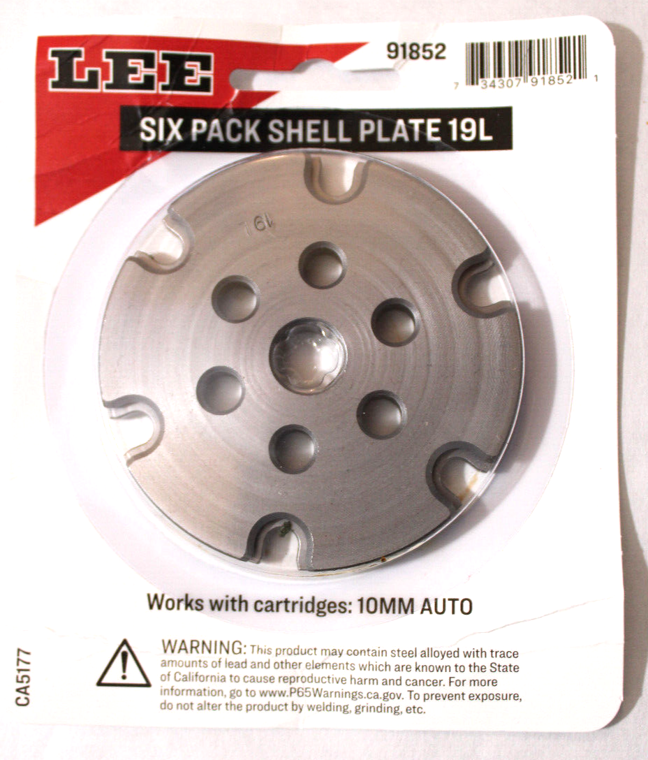 Lee 91852 Six Pack Pro 6000 Progressive Press Shellplate #19L (10mm ...