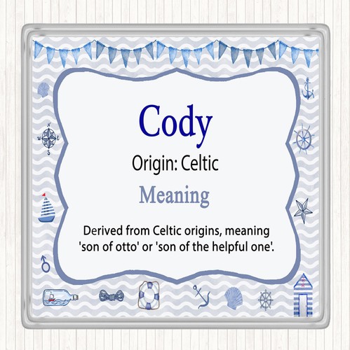 Cody Name Meaning Drinks Mat Coaster Nautical | eBay