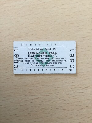 B,R,B, GREEN DIAMOND PLATFORM TICKET, ( Farningham Road, 80, ) | eBay UK
