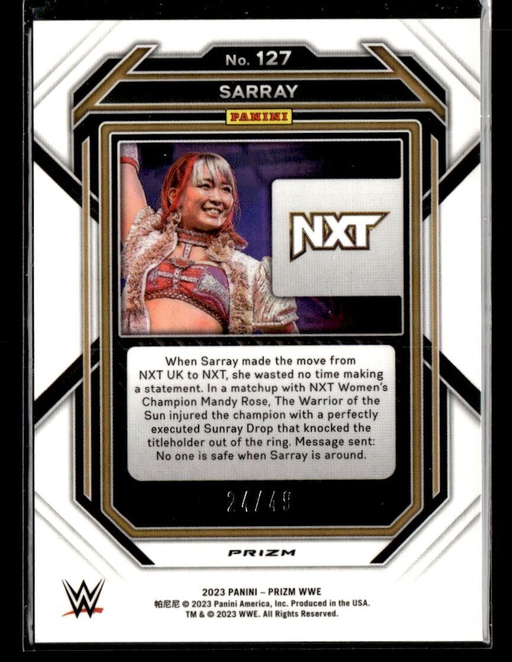 Sarray 2023 Panini WWE Prizm #127 Teal Prizm /49 | eBay