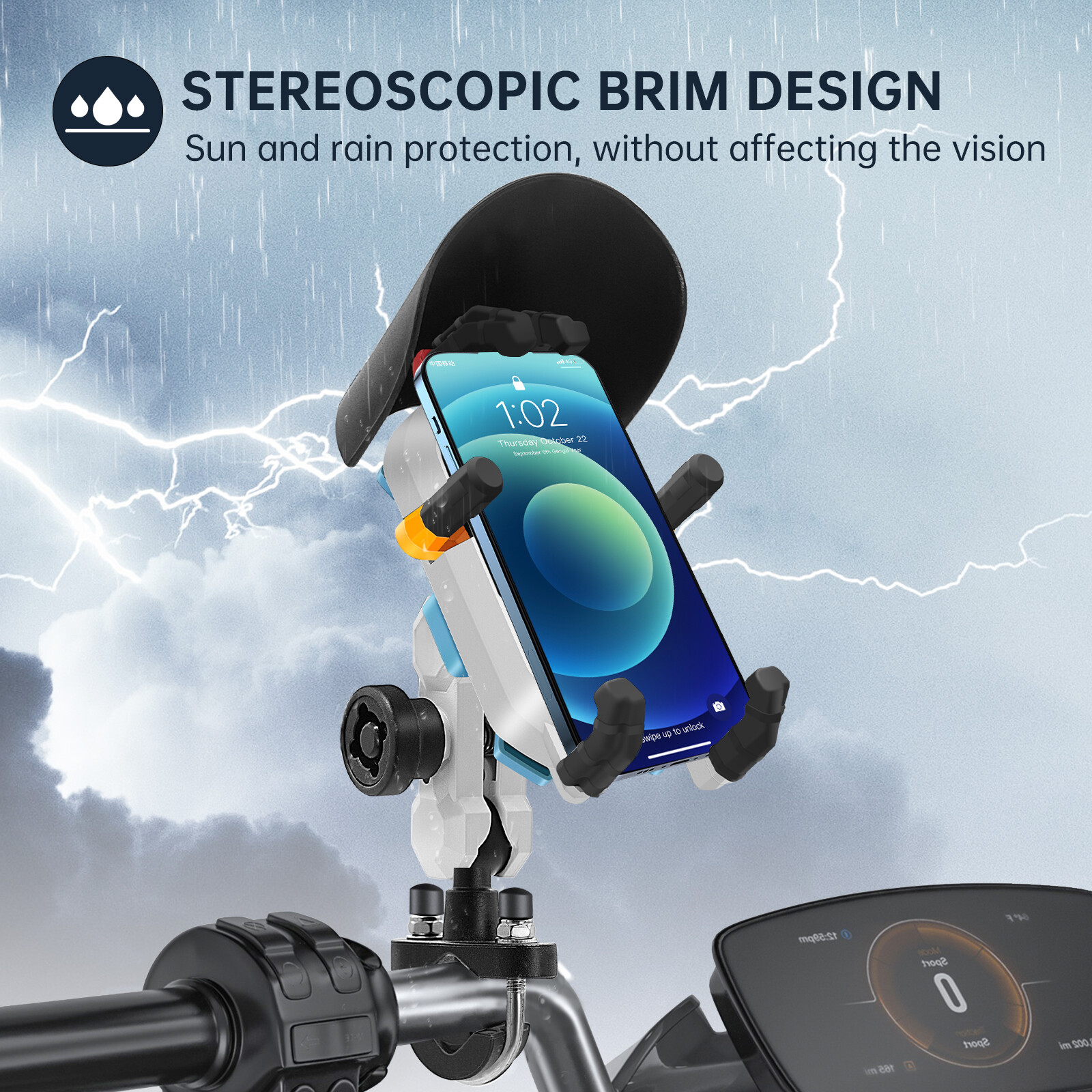 Phone Holder Colourful Motorbike E-bike Shock Absorbing Mobile Phone ...