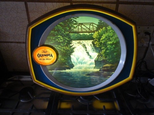 Vintage Rare Light Olympia Beer Motion Sign Light Up Waterfall its the ...