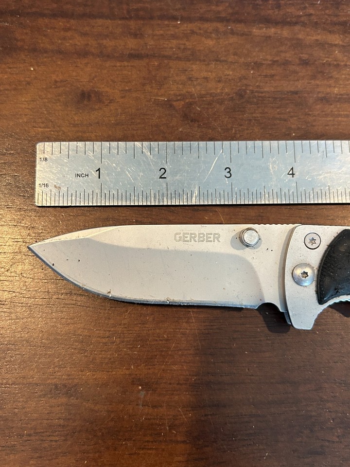 Gerber Freeman Guide Folding Knife 3.6" Plain Blade, TacHide Handles ...