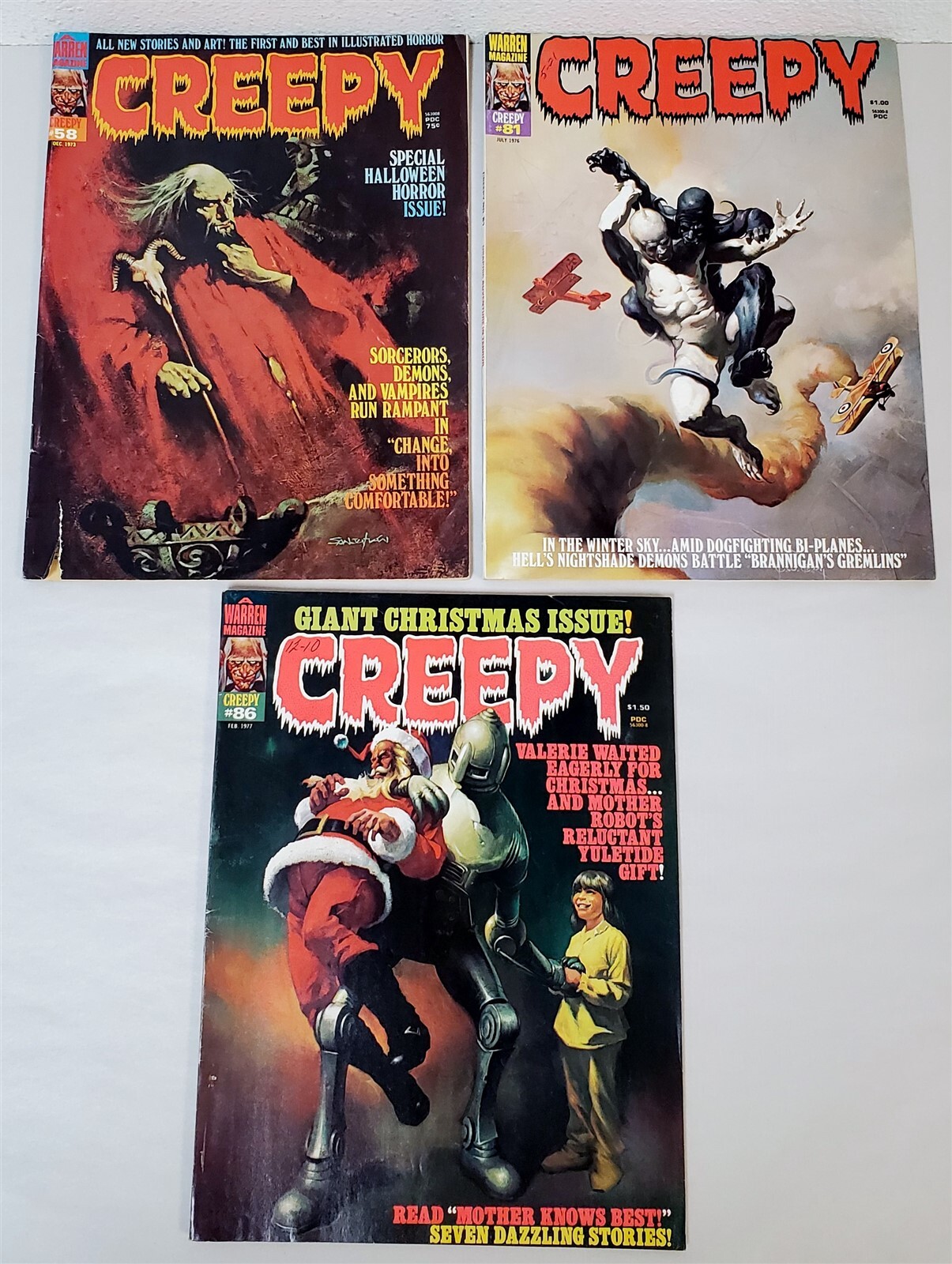 Z-157 VINTAGE 70'S LOT OF 6 WARREN MAGAZINE CREEPY COMICS! | eBay