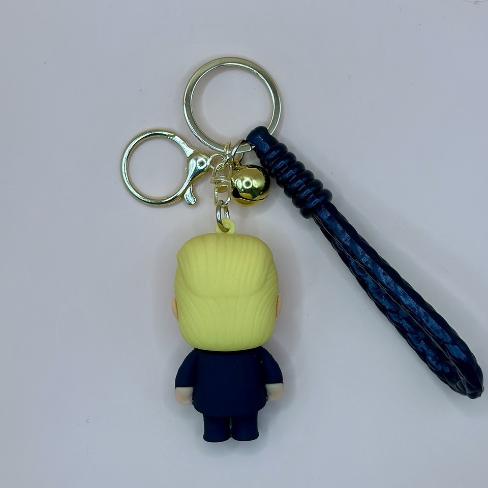 Donald Trump Silicone Mini Figurines Keychain with Bell 45th & 47th ...